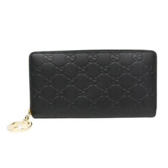 Gucci Pre-owned Interlocking G Round Zipper Long Wallet 409342 - Femme - Pre-owned - Noir - Taille: ONE Size