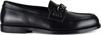 Valentino Garavani Homme, Chaussures, Noir, Taille: 40 1/2 EU VLogo Chain Leather Mocassins