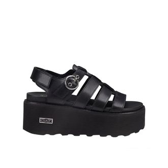Cult Schwarze Nancy Sandalen Plateau Cut-Out - - Shoes - Damen - Schwarzk - 37 EU