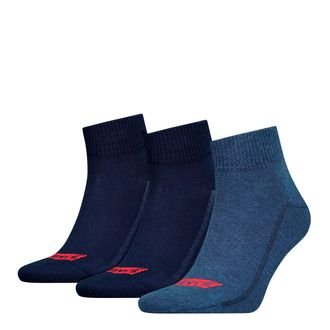 Levi's Unisex Quarter Socks, Navy, 39/42