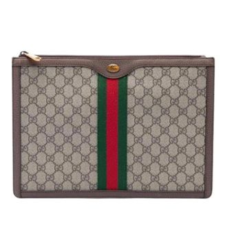 Gucci Sac pochette Pre-owned en toile - Femme - Pre-owned - Beige - Taille: ONE Size