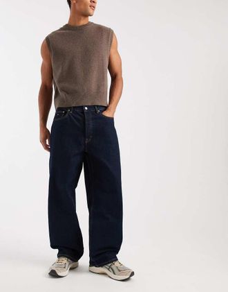 Tommy Jeans jean baggy Theo bleu d&eacute;lav&eacute; fonc&eacute;-bleu marine