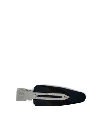 Balenciaga set of two engraved logo hair clip - Schwarz