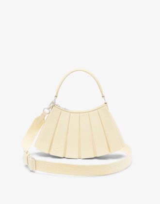 Lacoste Lenglen - Petit sac en cuir avec logo - Jaune