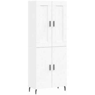 vidaXL Buffet haut Blanc 69,5x34x180 cm Bois ding&eacute;nierie