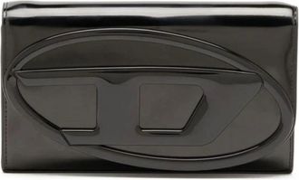 Diesel Femme, Sacs, Noir, Taille: ONE Size Logo Plaque Shoulder Bag