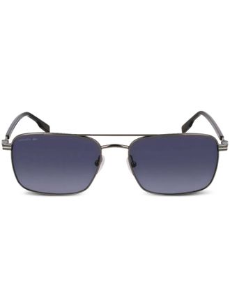 Lacoste lunettes de soleil &agrave; monture rectangulaire - Gris