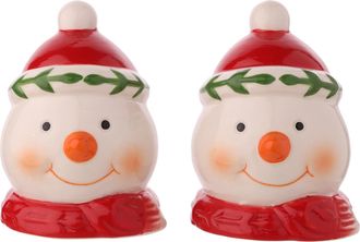 Widdop and Co Widdop Salz- und Pfefferstreuer Weihnachtsmann & Freunde Weihnachten - Keramik Schneemann Design - Festliches K&uuml;chengeschirr und Esszubeh&ouml;r