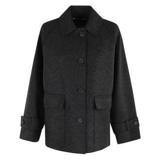 Harris Wharf London Femme, Vestes, Gris, Taille: 40 FR Veste Raglan Matelass&eacute;e avec Col Classique