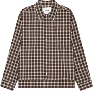 Nn.07 Chemise Reed 50084 &agrave; carreaux en coton et laine