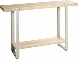 Haku Möbel Konsole, Eiche, grau, Metall, Spanplatte - Maße: B 120 x H 82 x T 30 cm, Style: Modern