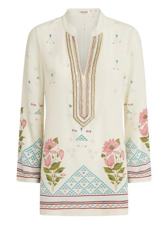 Emporio Sirenuse tunique à broderies - Tons neutres