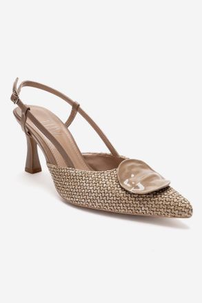 Prologue Levia Geflochtener Slingback-Pump mit spitzer Zehenpartie