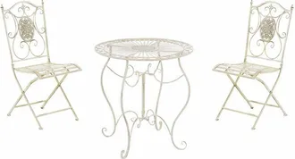 Clp Ensemble de jardin Aldeano en fer Cr&egrave;me antique