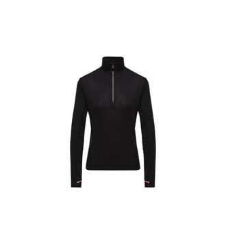 Moncler Moncler Wool & Silk Blend Polo Neck, Women, Black, Size: Xl