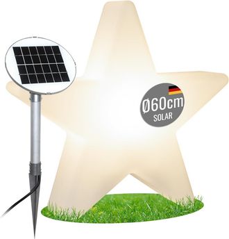 8 Seasons design Solar Weihnachtsstern 60 cm, Shining Star (wei&szlig;) LED warmwei&szlig;, D&auml;mmerungssensor - wetterfest - LED Stern f&uuml;r au&szlig;en (Garten, Terrasse, Balkon) -