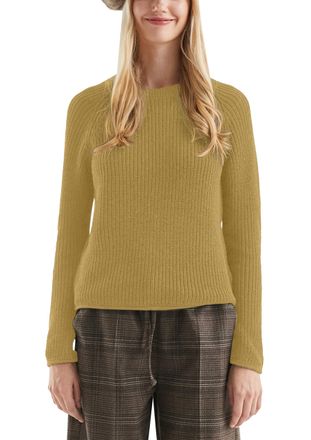 QS by s.Oliver Melierter Strickpullover mit Raglan&auml;rmeln