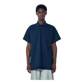Balenciaga Schicht-Piqu&eacute;-Poloshirt mit Logo - - Tops - Herren - Blau - M