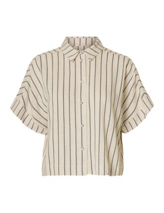 Selected Female Crop-Bluse Streifen