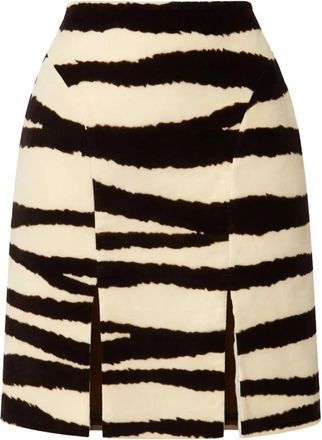 Nina Ricci Femme, Jupes, Noir, Taille: 40 FR Velvet Zebra Mini Skirt