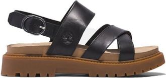 Timberland Cross Strap Sandale pour femme, BLK Full Grain, 41 EU, Noir (Full Grain), 41 EU