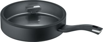 Berndes Pfanne 24 cm, b.green Alu Recycled Induction, Schmorpfanne hergestellt zu 100% aus recycelten Getränkedosen, schwarz