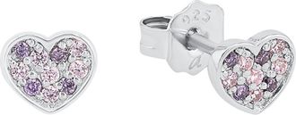 Prinzessin Lillifee Kinder-Ohrstecker für Mädchen, Herz, Zirkonia / 925 Sterling Silber, Rhodiniert