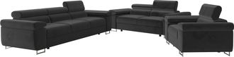 Mirjan24 Sofa Set Torezio 3+2+1, Sofagarnitur für Wohnzimmer, Couchgarnitur, Wohnlandschaft, Sofas, Couch, Füße aus Metall Chrom, Sofa (Manila 18)
