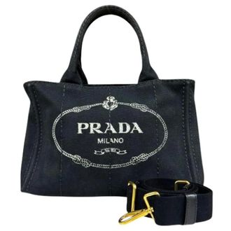 Prada Sac port&eacute; &eacute;paule Canapa Pre-owned - Femme - Pre-owned - Noir - Taille: ONE Size
