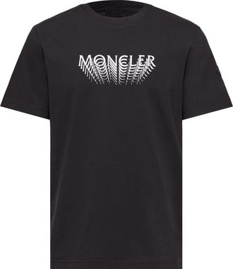 Moncler Moncler Logo Cotton Jersey T-shirt, Men, Black, Size: 3xl