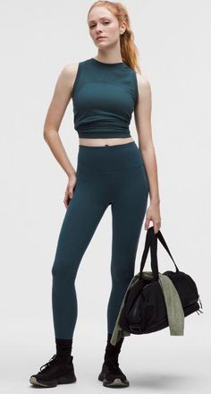 lululemon Wunder Train Leggings mit hohem Bund f&uuml;r Frauen - 79 cm - Gr&ouml;&szlig;e 14 in Indochine Blue