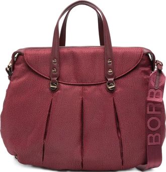 Borbonese sac cabas &agrave; d&eacute;tails pliss&eacute;s - Rouge