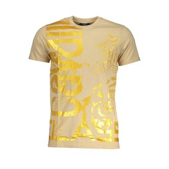 Cavalli Tiger Grafik T-Shirt Goldener Tiger