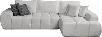 Habitat et Jardin Canap&eacute; dangle droit en tissu style bubble Sidonie - 4 places - Gris