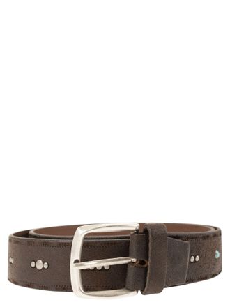 Alberto Luti Ceinture en cuir clout&eacute;e Alberto Luti