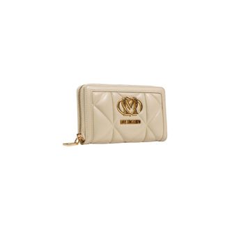 Love Moschino Womens Cream Artificial Leather Wallet