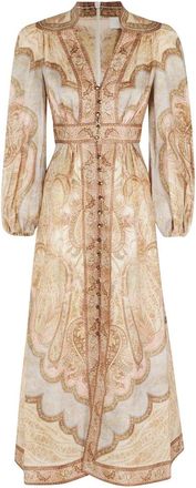 Zimmermann Femme, Robes, Multicolore, Taille: 40 FR Wanderlust Plunge Midi Dress