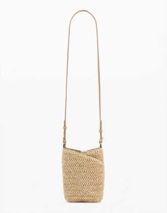 Desigual Pochette pour t&eacute;l&eacute;phone portable en raphia &agrave; charms - Beige-Neutral