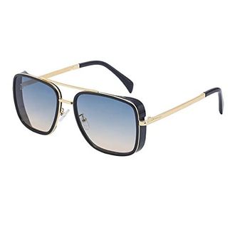 Generic Lunettes de soleil tendance rétro punk 2025 pour hommes et pour femmes, lunettes de soleil décoratives de vacances en plein air (couleur : E, taille :