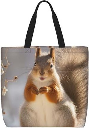 Generic &Eacute;cureuil Animal Dr&ocirc;le Sac Fourre-Tout Grand Tote Bag L&eacute;ger Sac A Main Femmes Pour Gym Quotidienne Plage