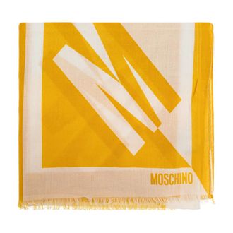 Moschino unisex, Accessoires, Jaune, Taille: ONE Size Logo Scarf
