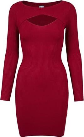 Urban Classics Femme Coupée pour Femme Robe, Bordeaux, XL EU
