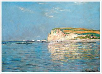 Posterlounge Ebbe bei Pourville Poster von Claude Monet 80 x 60 cm Blau Wandbilder Wanddeko