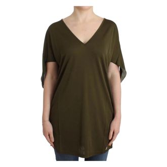 John Galliano Kurz&auml;rmeliges Top - - Tops - Damen - Gr&uuml;n - M