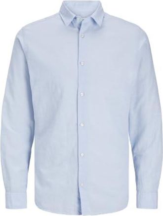 Jack & Jones Jjebreeze Ls Sn T-Shirt Chemise &agrave; Manches Longues, Chambray Blue, L Hommes