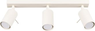 Sollux Lighting Deckenlampe Deckenleuchte Deckenstrahler Einstellbar Stahl 3 Flammig 45 x 6 x 17 cm Beige Ring