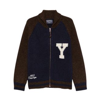 CHESAPEAKE'S Yankees Champ Wool Stadium Zip - - Knitwear - Herren - Blau - M