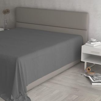 Italian Bed Linen MAX Color Bettlaken, 100% Baumwolle, einfarbig, Dunkelgrau, Doppelbett Maxi 270 x 300 cm