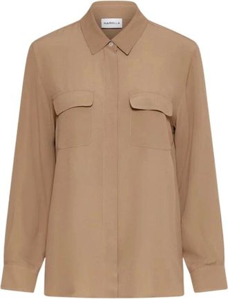 Marella Femme, Blouses et Chemises, Beige, Taille: 38 FR Chemises