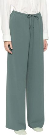 Dries Van Noten Femme, Pantalons, Vert, Taille: 40 FR Pantalon Large &agrave; Cordon de Serrage